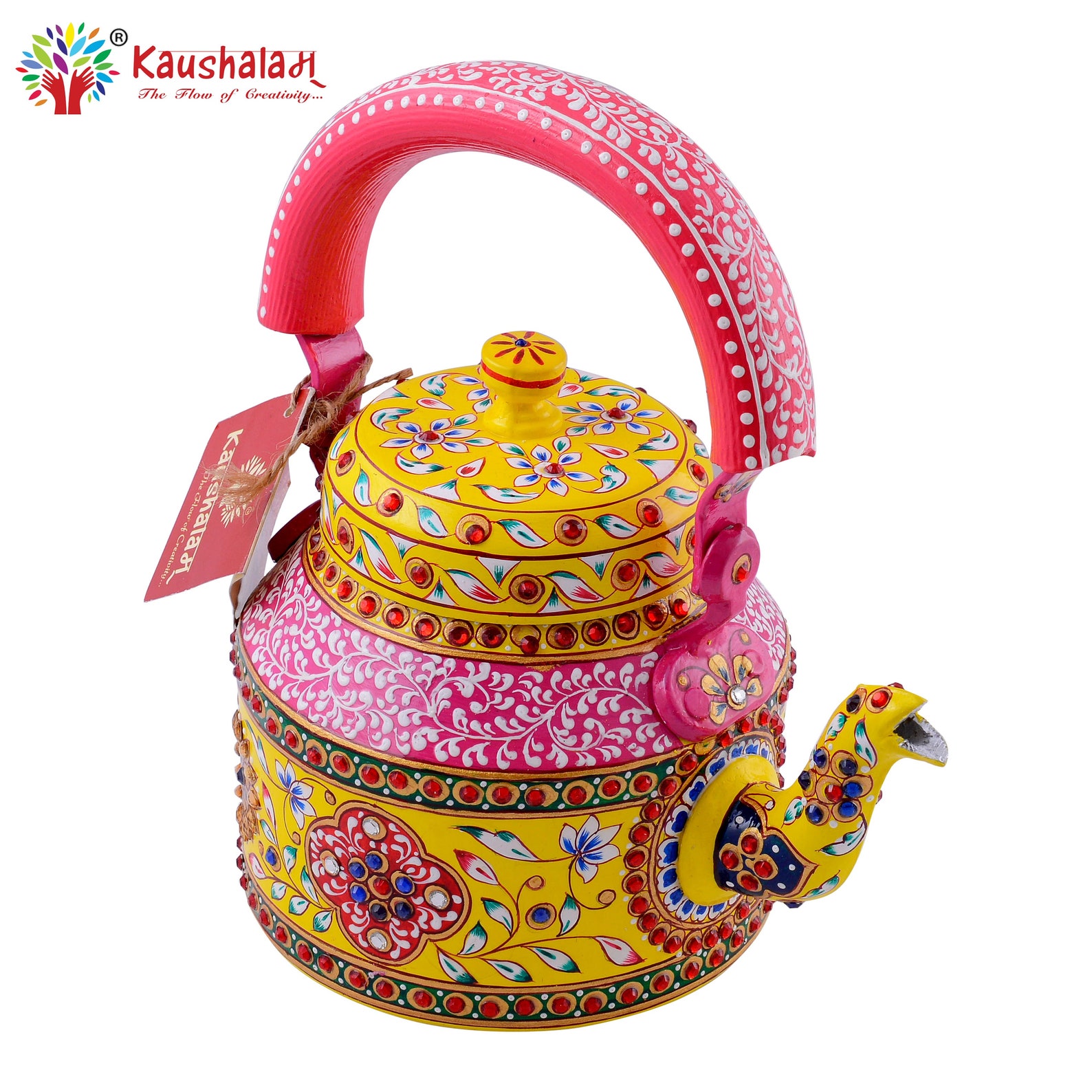 Kaushalam Hand Painted Tea Kettle : Bright Colorful With - Etsy