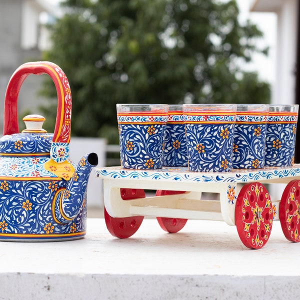 Hand Painted Tea Set - Etsy