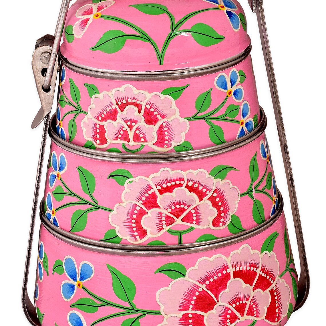 Kaushalam Hand Painted 3 Tier Lunch Box Kashmiri Art A - Etsy