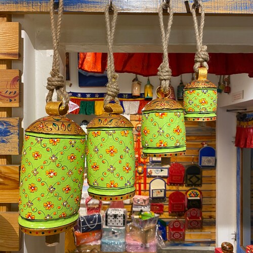 Hanging Bells Set of 2hand Painted Cow Bells Summer Patio - Etsy