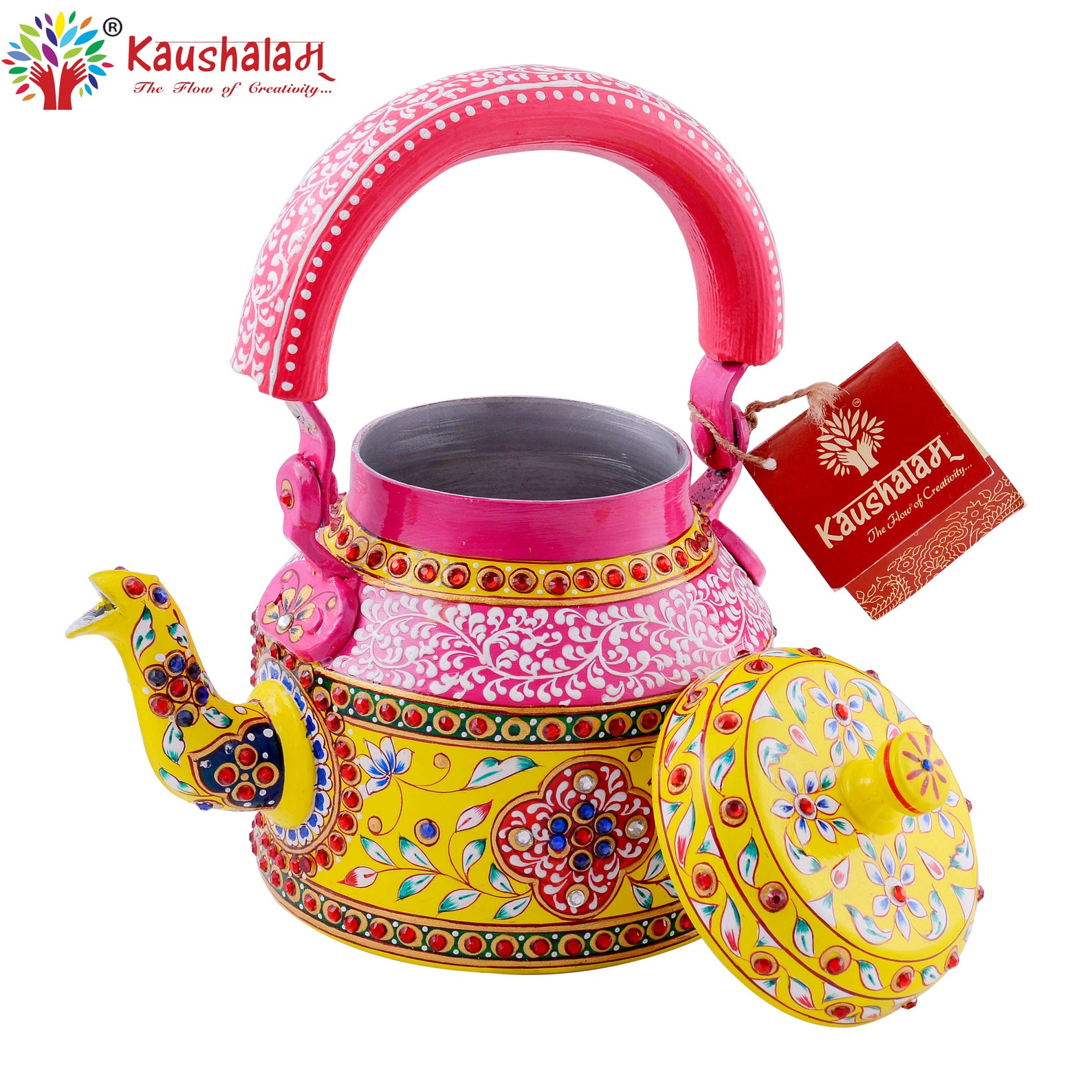Kaushalam Hand Painted Tea Kettle : Bright Colorful With - Etsy