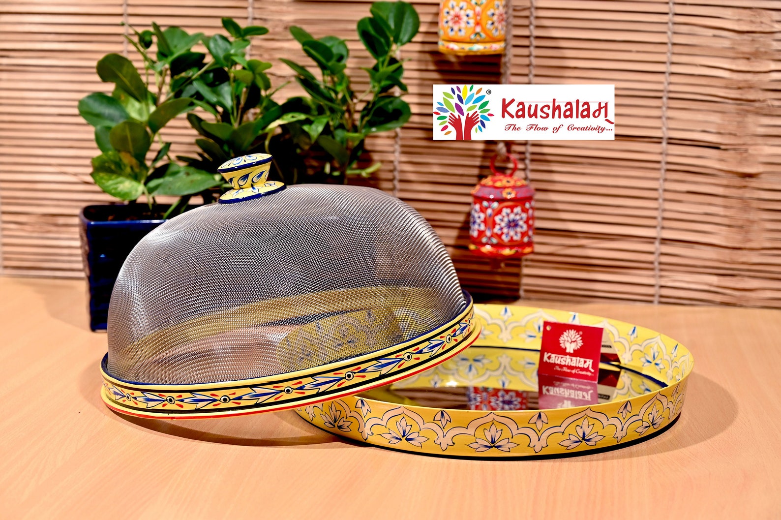 Mesh Food Screen Bug Cover and Tray Hand Painted Cloche With | Etsy