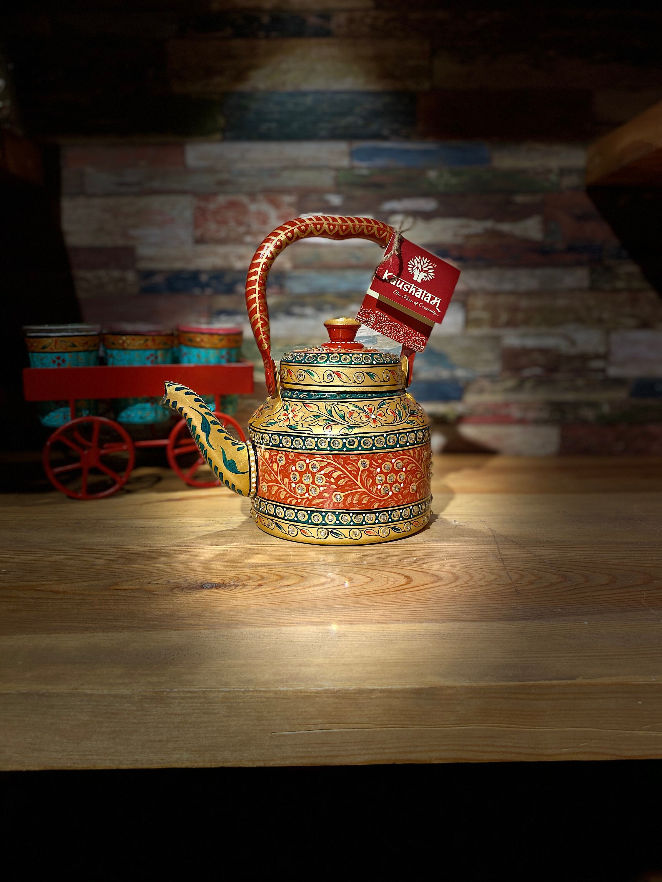 Kaushalam Hand Painted Tea Kettle Majestic Christmas Gift | Etsy