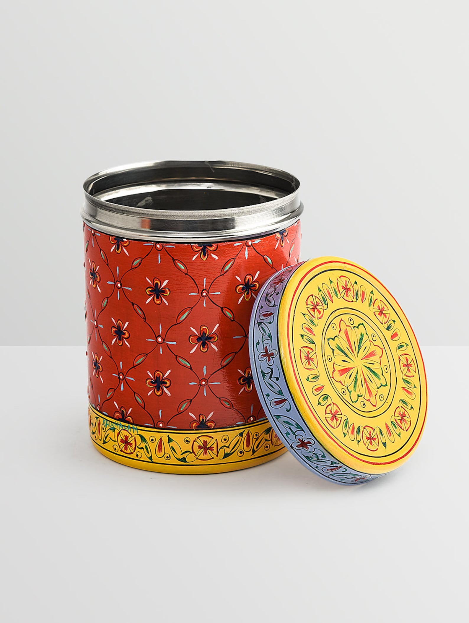 Canister Set of 5 Containers: Hand Painted Storage Stainless - Etsy