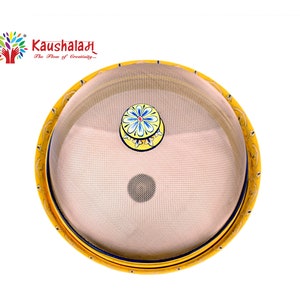 Mesh Food Screen Bug Cover and Tray Hand Painted Cloche With Round ...