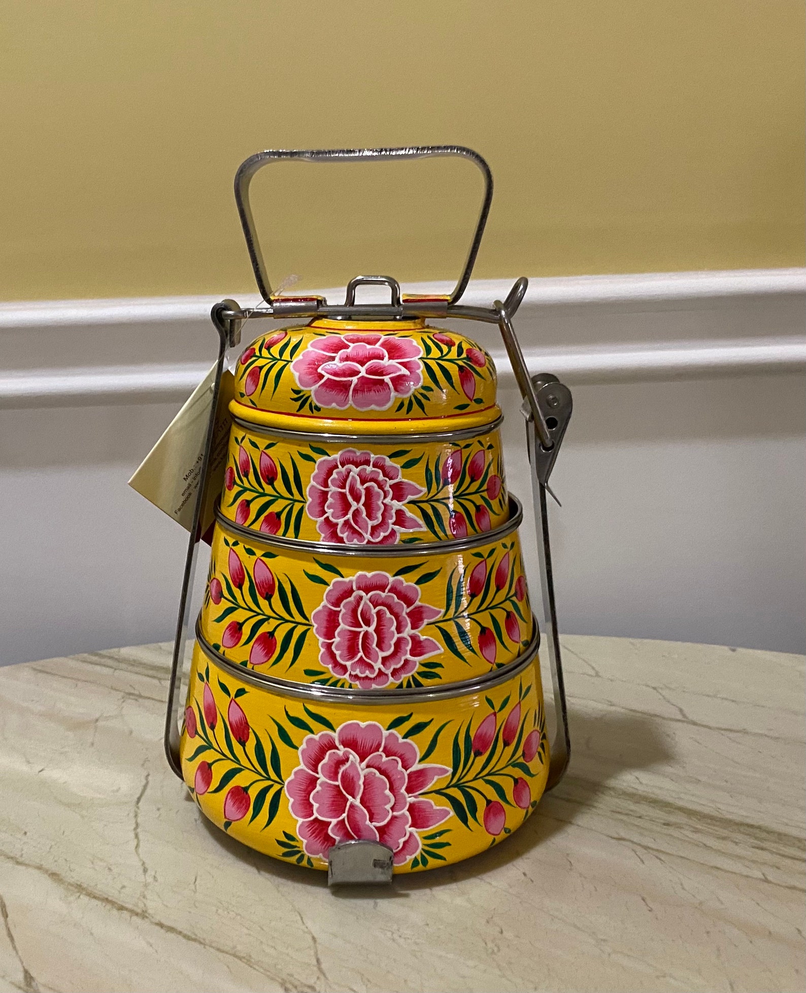 Kaushalam Hand Painted 3 Tier Lunch Box A Dabba or - Etsy