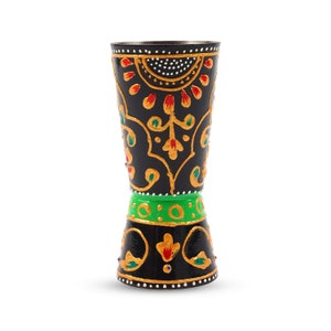 Hand Painted Cocktail Shaker Set: Stainless Steel Barware, Black Magic ...