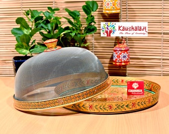 Mesh Food Screen Bug Cover and Tray Hand Painted Cloche With | Etsy