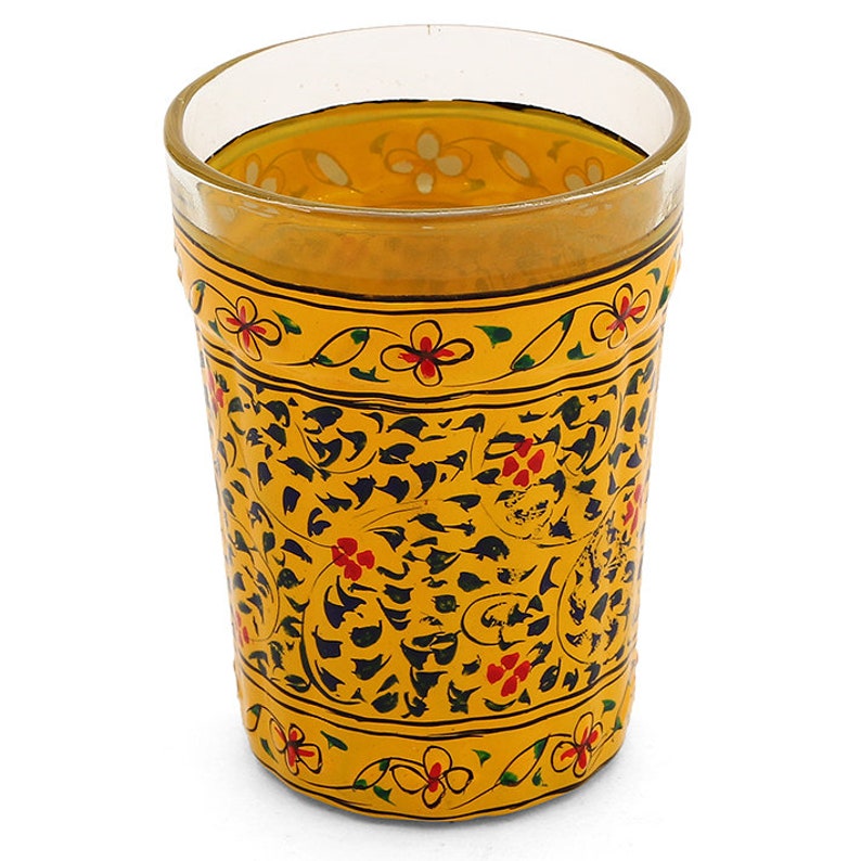 Hand Painted Tea Glasses Set of 4 Cutting Chai Glasses - Etsy