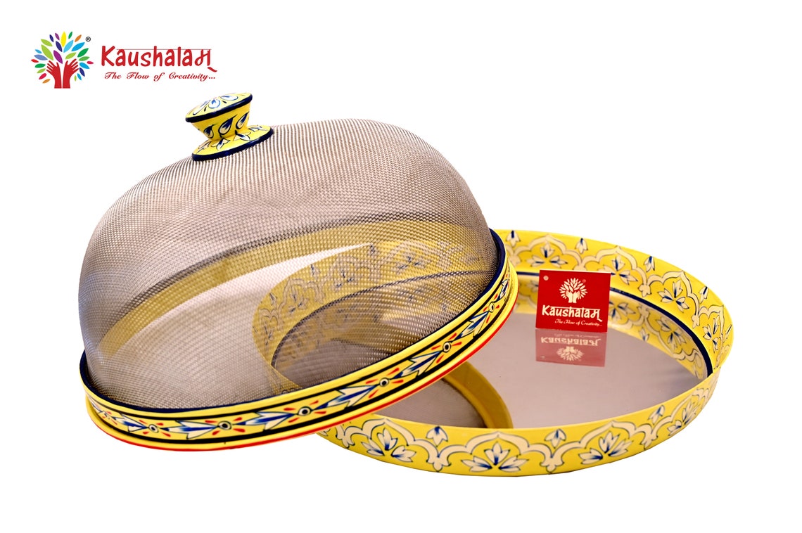 Mesh Food Screen Bug Cover and Tray Hand Painted Cloche With | Etsy