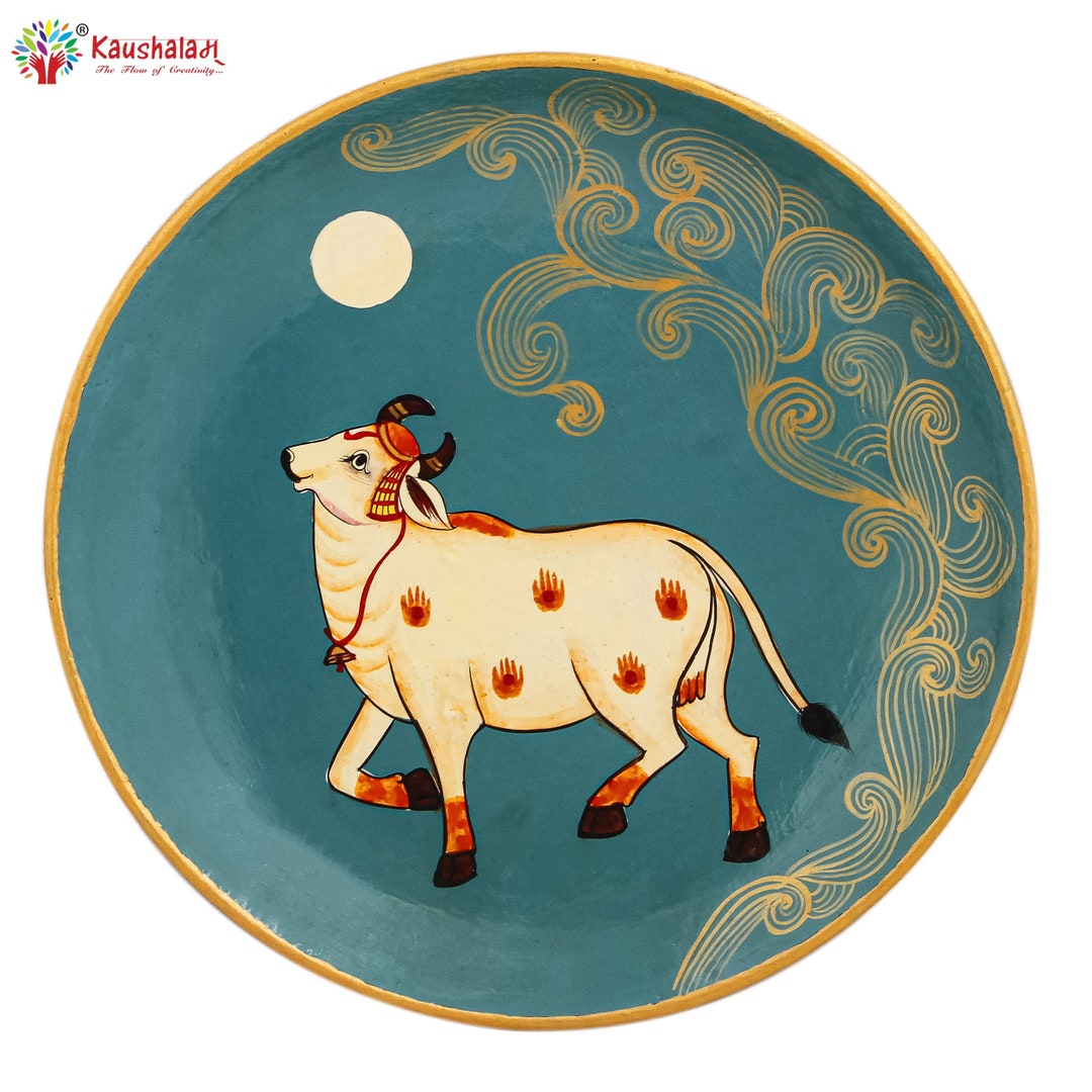 Hand Painted Wall Plates Set of 3 , Wall Décor Round Plates, Indian Art ...