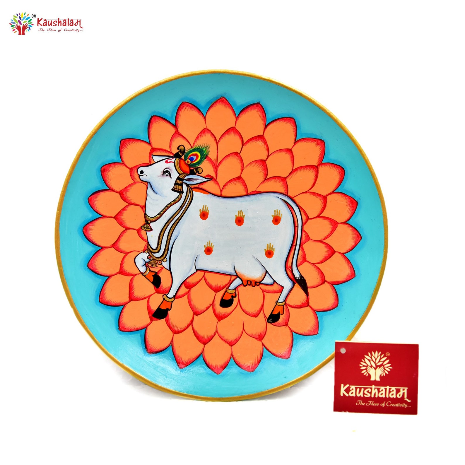 Hand Painted Wall Plates Set of 8 Pieces Wall Décor Round - Etsy