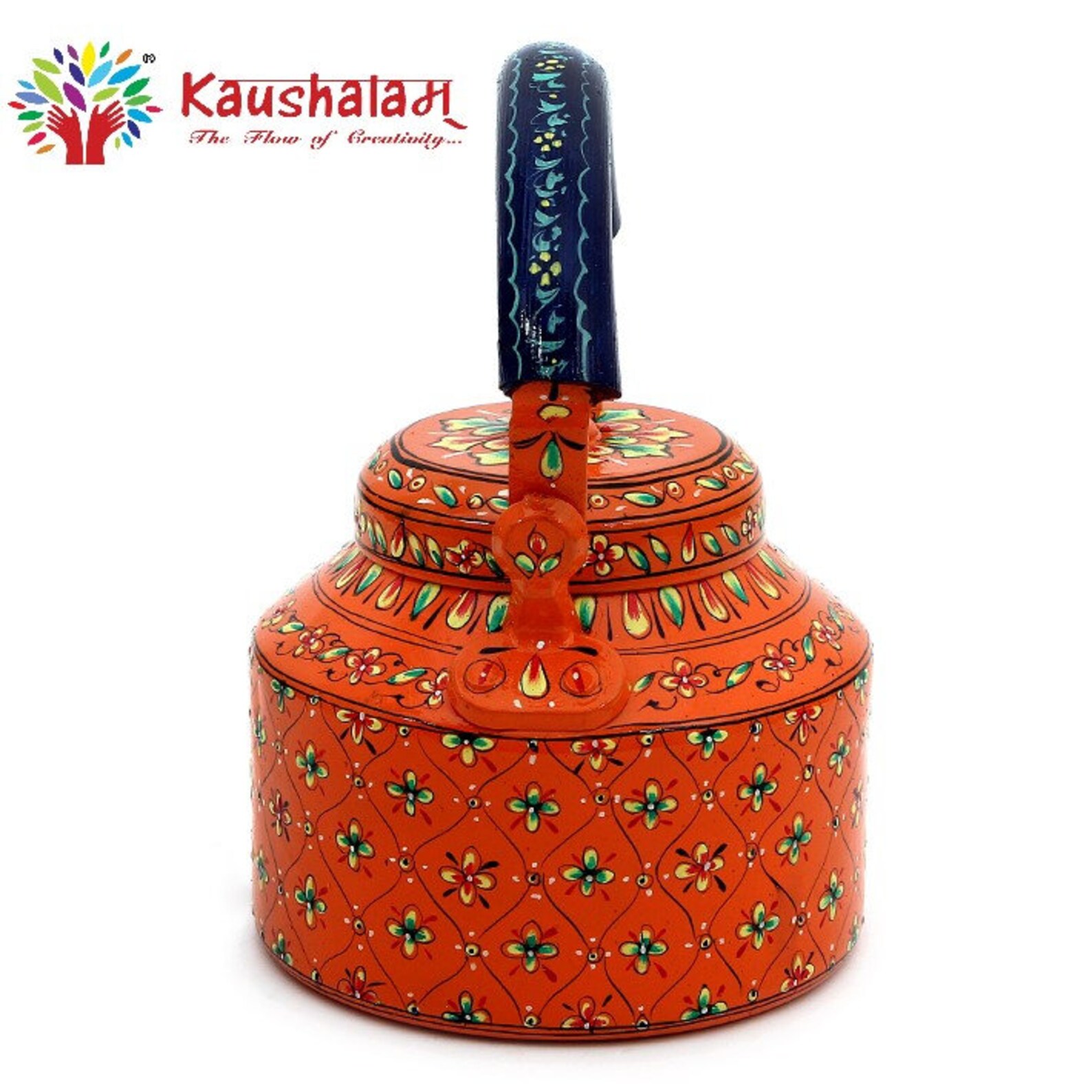 Tea Kettle Kaushalam Hand Painted Tea Kettle : Orange | Etsy