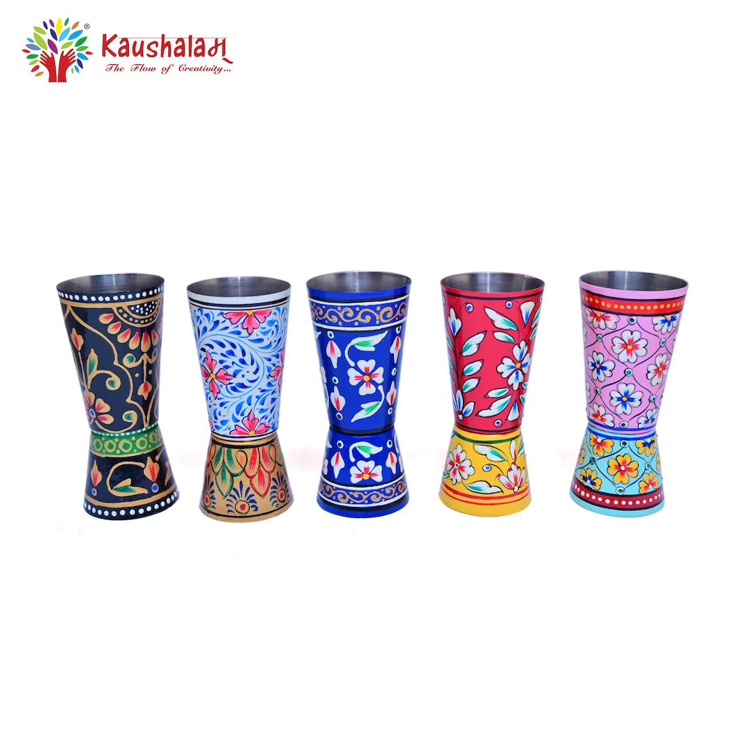 Hand Painted Jigger Peg Measure 1oz / 2oz (30ml/60ml) Bar Accessories ...