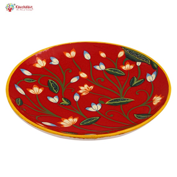 Hand Painted Wall Plates Set of 3 Wall Décor Round Plates - Etsy