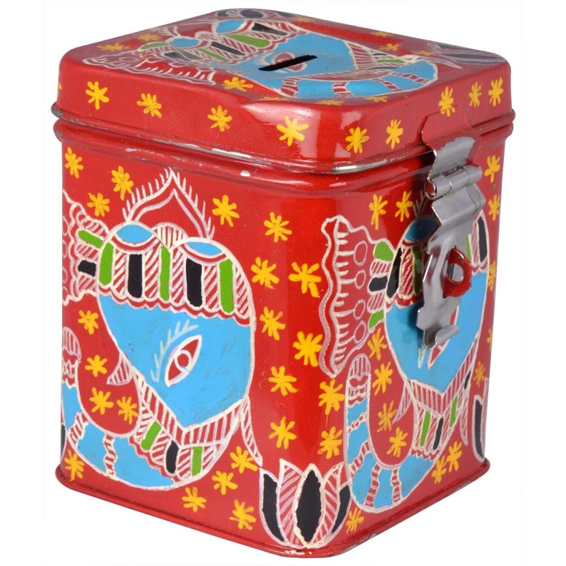 Coin Box-hand Painted Kids Money Bank Piggy Bank Children - Etsy