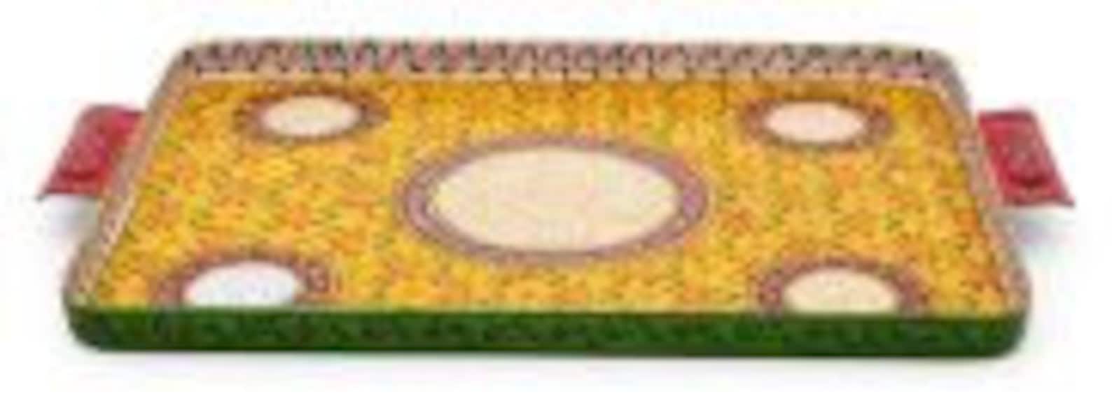 Hand Painted Large Metal Tray for Serving Tea Coffee | Etsy