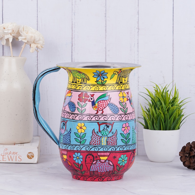 Hand Painted Pitcher - Etsy