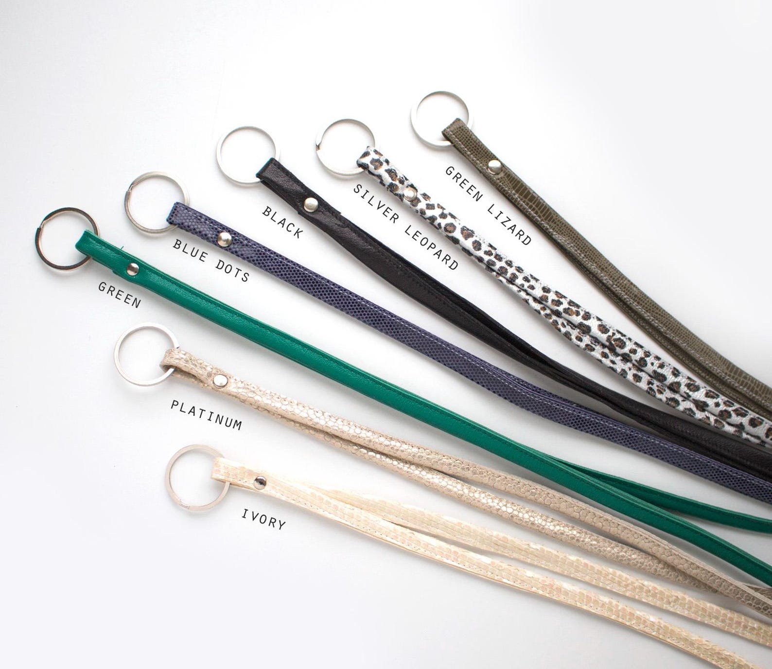 Leather Lanyard for Keys, Leopard Keyring Lanyard, ID Badge Holder ...
