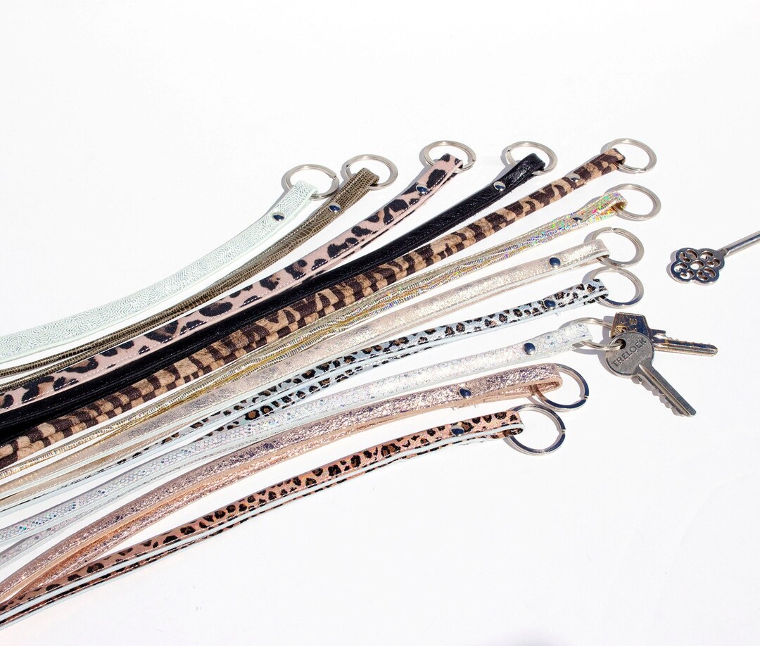 Leather Lanyard for Keys, Leopard Keyring Lanyard, ID Badge Holder ...