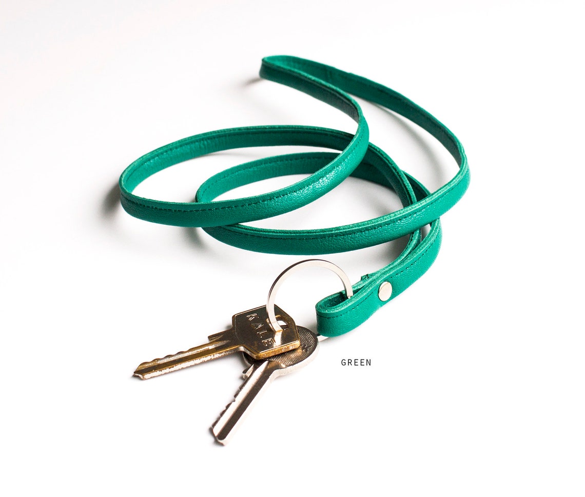 Leather Lanyard for Keys, Leopard Keyring Lanyard, ID Badge Holder ...