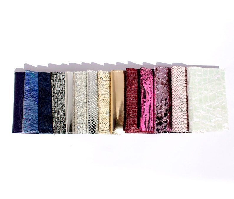 Mini Leather Card Wallet Snake ID Wallet Pink Business Card | Etsy