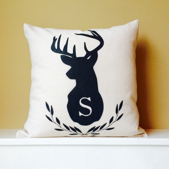 Personalized Buck Silhouette Monogrammed Deer Woodland | Etsy