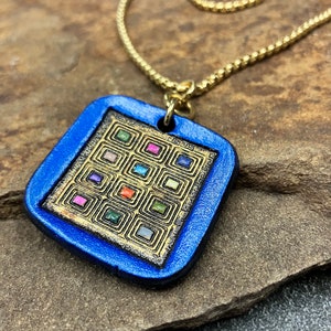 Breastplate Necklace, 12 Tribes Israel Ephod Cut, Tooled, Painted ...