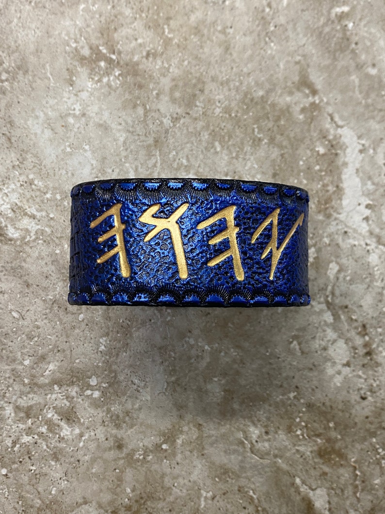 Paleo Hebrew Leather Cuff YHWH Yod-hey-vav-hey Paleo Hebrew - Etsy UK