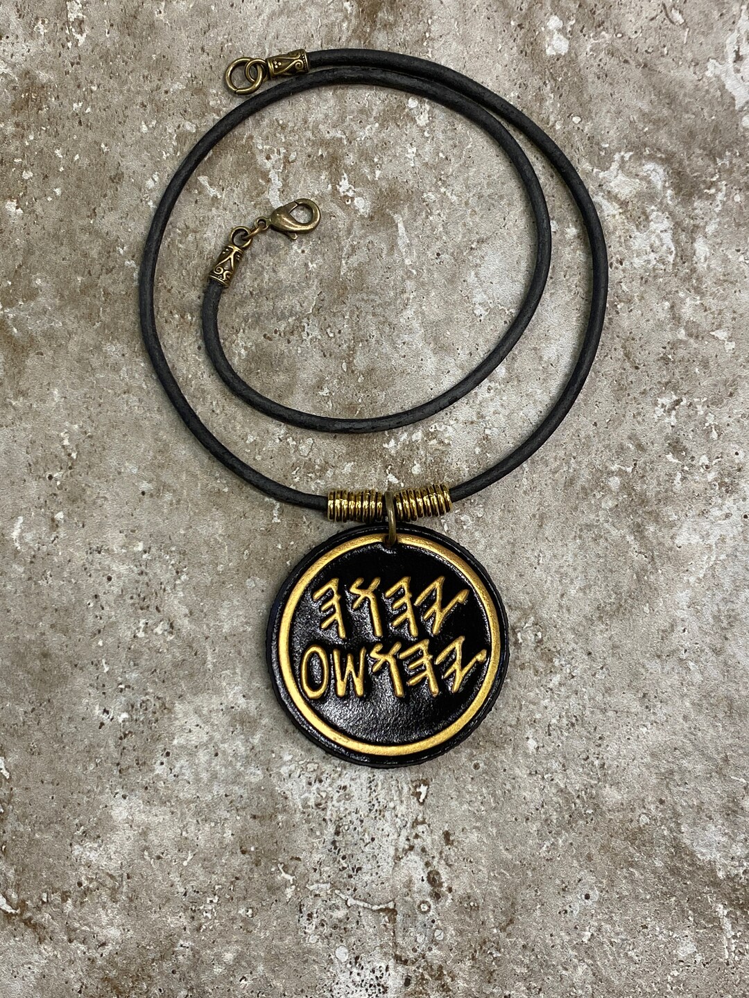 Leather Necklace PALEO HEBREW Name Father and Son YHWH - Yahusha ...