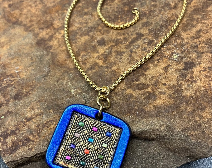 Breastplate Necklace, 12 Tribes Israel Ephod Cut, Tooled, Painted ...