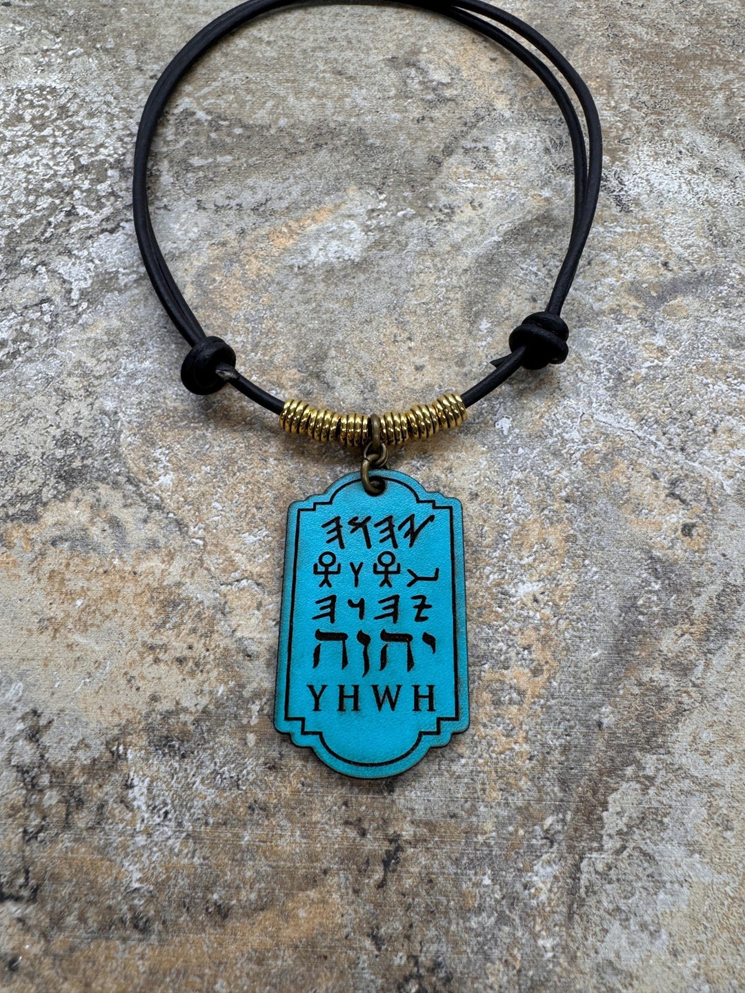 YHWH Names NECKLACE, YHWH in Paleo, Modern, Pictograph, Aramaic ...
