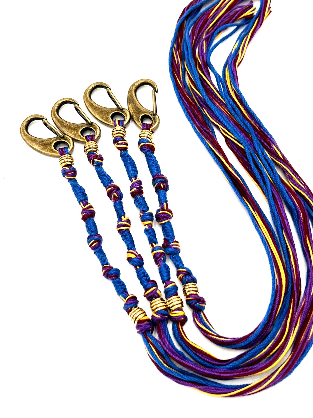 Tabernacle Tzitzits With CLIPS and Beads, Set of 4 Tabernacle Colors ...