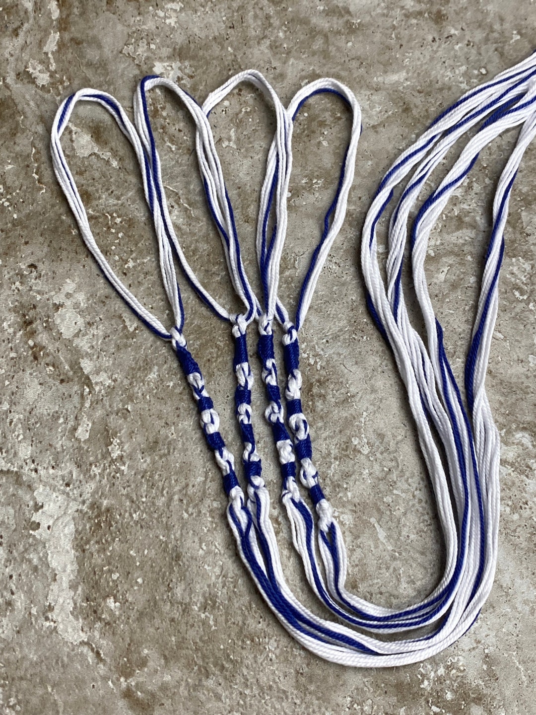 Tzitzits 4pc Thin WOOL Threads (large Loop Attachment) Choose Length ...