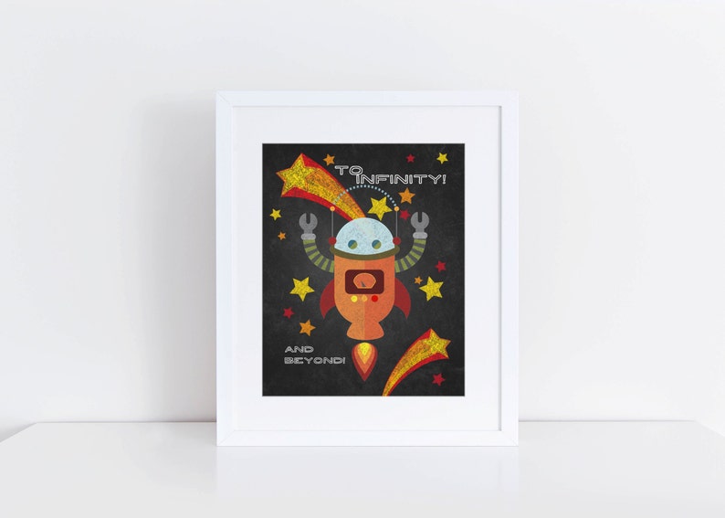 To Infinity Nursery Decor Child's Digital Wall Art - Etsy
