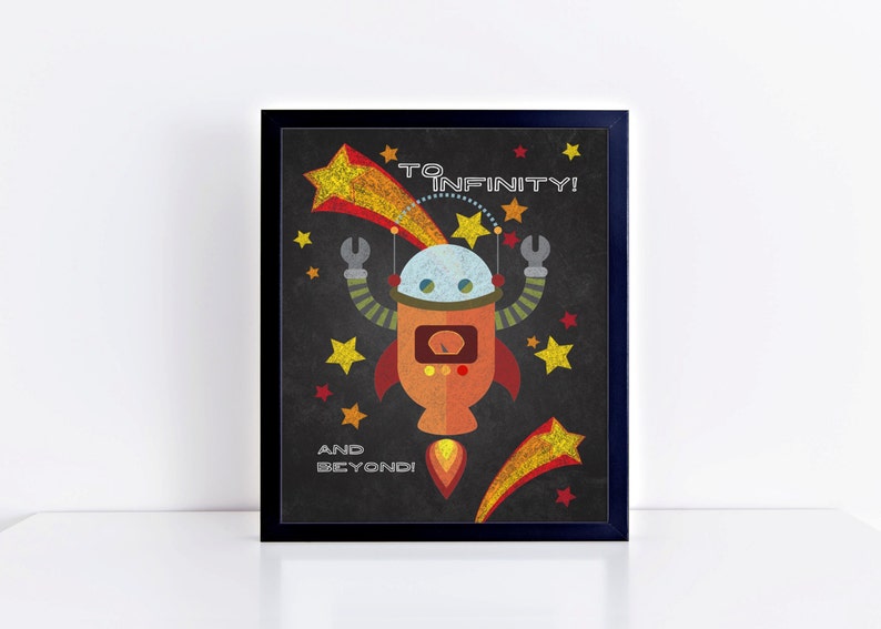 To Infinity Nursery Decor Child's Digital Wall Art - Etsy