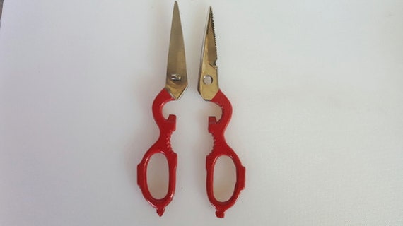 Divisible Utility Scissors With Stainless Steel Blades and Red | Etsy