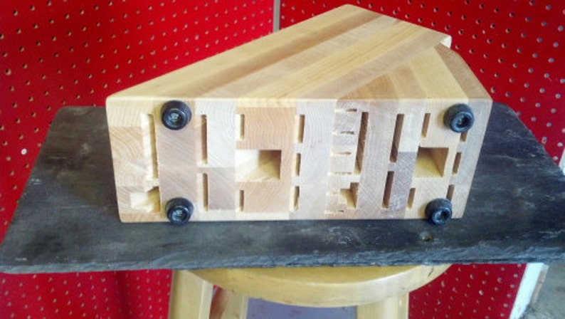 Vintage Birch Knife Block MADE IN USA by Jerry Abrams - Etsy