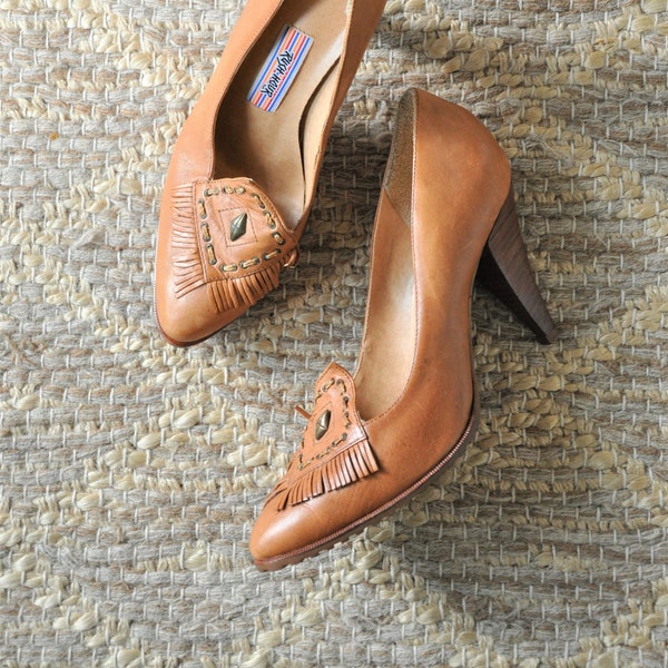 Stacked Heel Shoes - Etsy