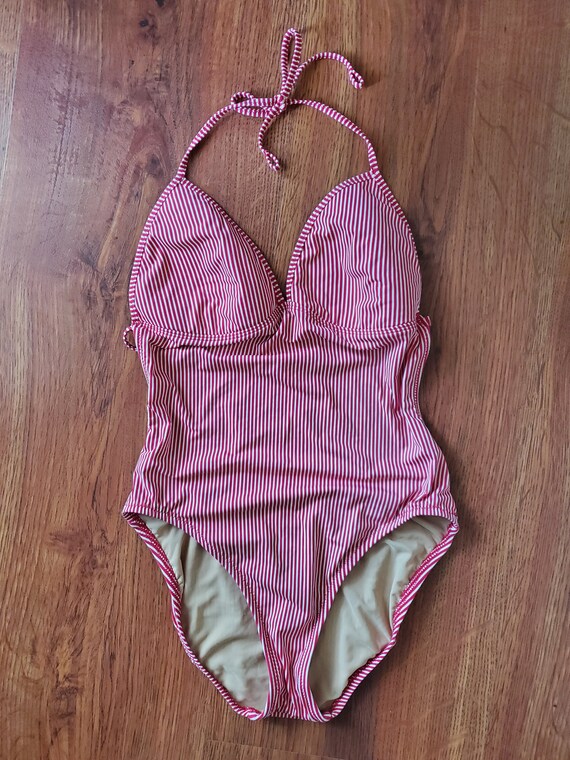 Y2K backless bathing suit / 2000s one piece strappy s… - Gem