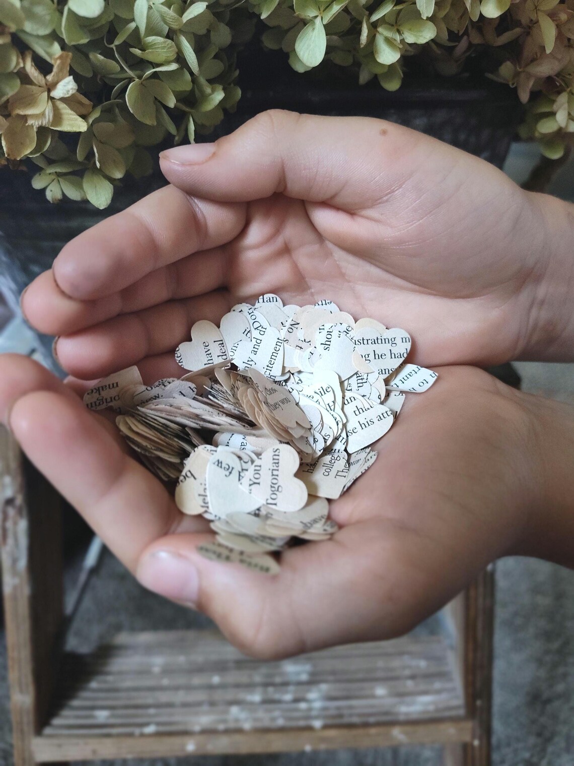 Vintage Book Page Heart Confetti, Book Themed Wedding, Literary Wedding ...