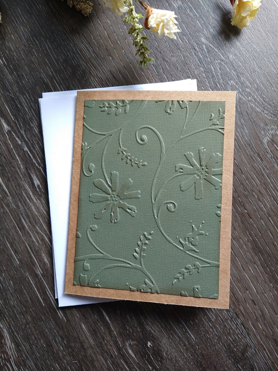 Embossed Note Cards Set of 10 Blank Cards All Occasion Note Cards Kraft ...