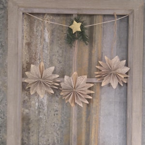 Vintage Book Page Ornaments, Christmas Decor, Book Themed Party Decor ...