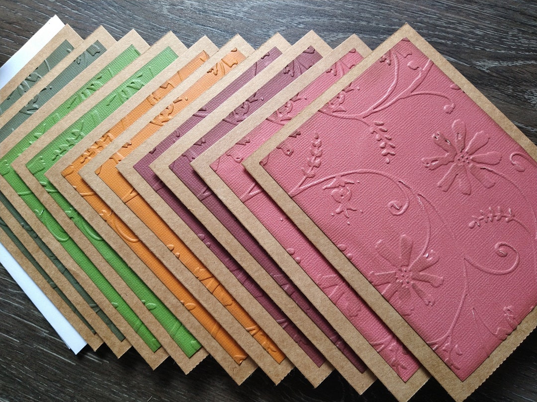 Embossed Note Cards - Set of 10 - Blank Cards - All Occasion Note Cards ...