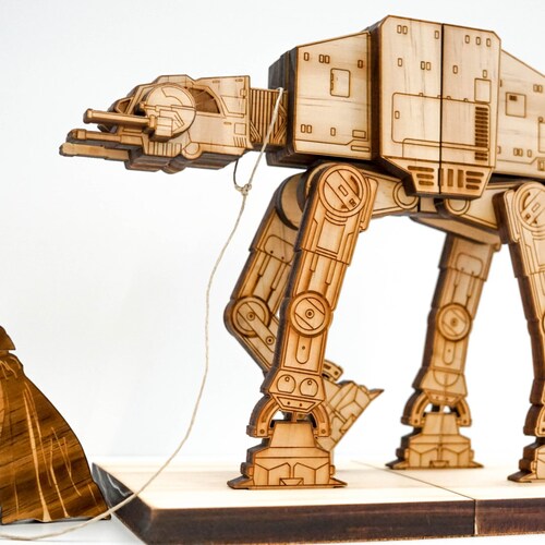 Bookends AT AT on a Leash Metallic Silver - Etsy