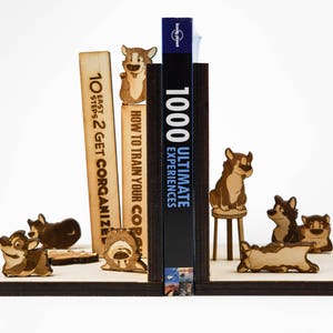 Bookends, Corgi Mayhem - Etsy