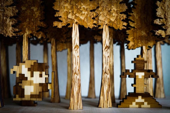 Zelda Bookends Forest Book Ends - Etsy