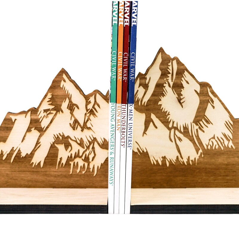 Mountain Bookends - Etsy