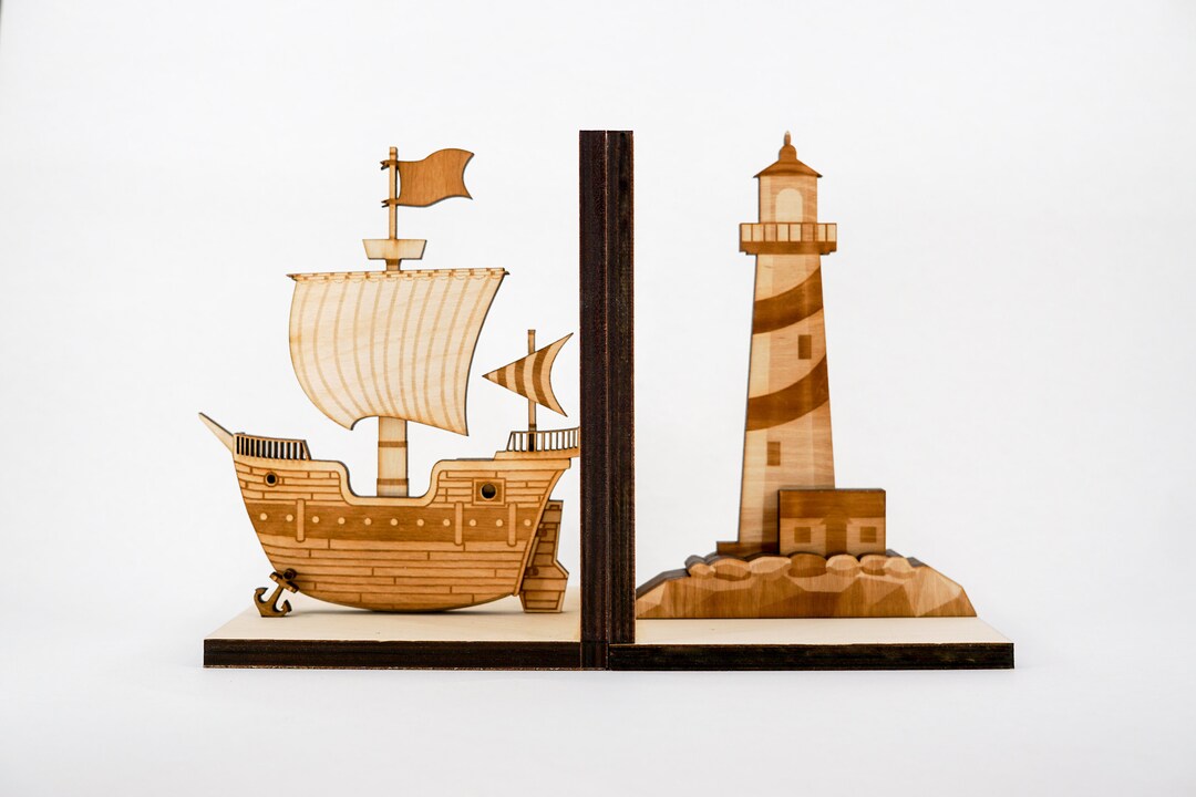 Bookends, Ship, Boat, Pirate, Lighthouse, Book Ends - Etsy