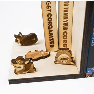 Bookends, Corgi Mayhem - Etsy